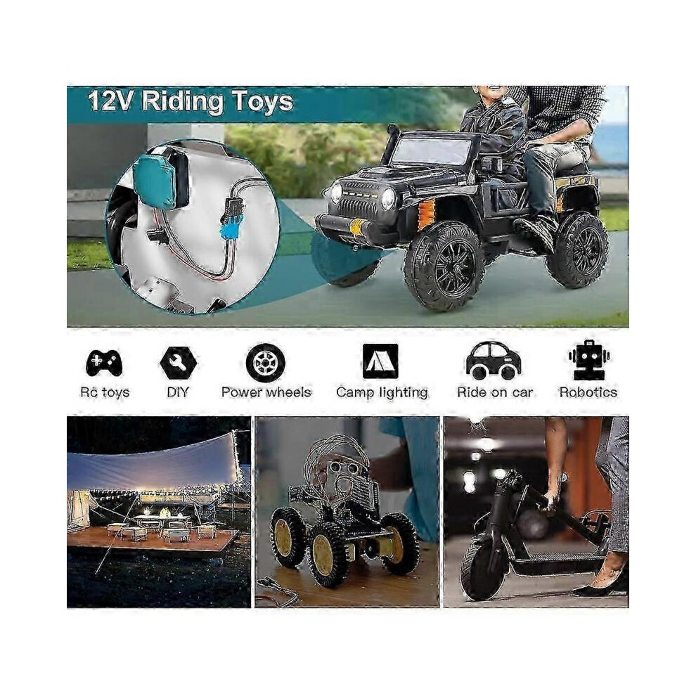 Makita 18V LXT to Peg Perego 12V Power Wheels Battery Adapter with Wire ...