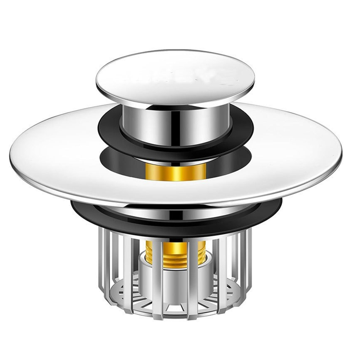 Bouchon de vidange de baignoire en cuivre avec récupérateur de cheveux ...