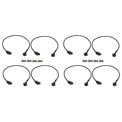 Cabo de extensão RGB de 4 peças para ventilador RGB, fita de LED para ...
