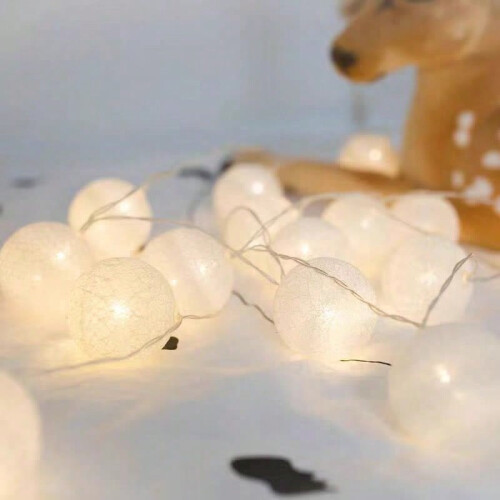 (?Solar Model?5 meters 20 lights, ?6cm?Cotton thread ball - pure white ...
