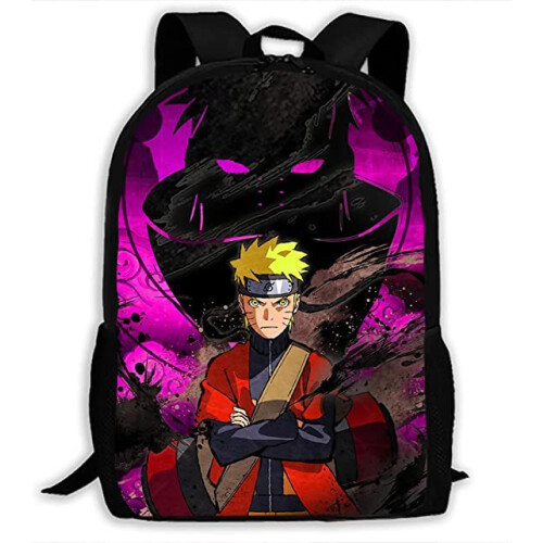 (10 styles, 17-inch single-layer backpack) Naruto Anime Backpack Naruto ...