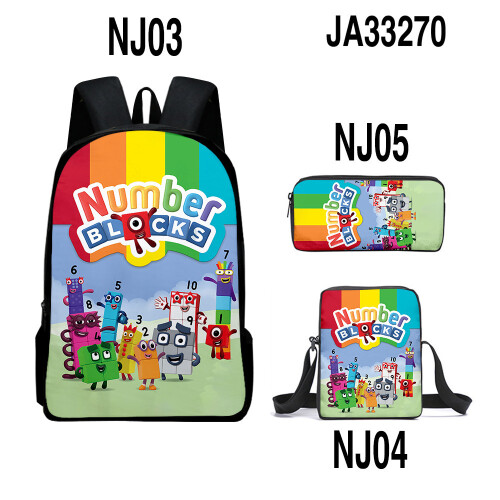 (11, Three-piece set: school bag + shoulder bag + pencil case ...