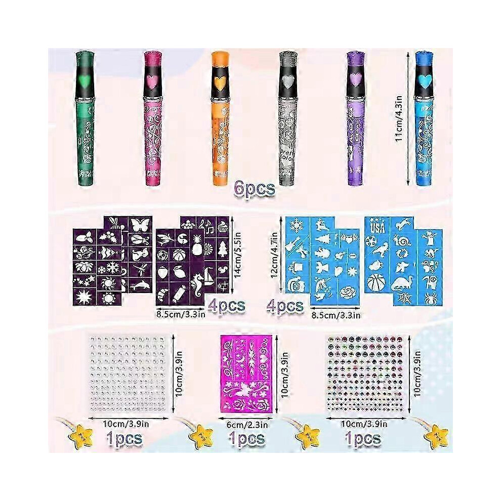 Temporary Tattoo Pen -Tattoo Marker,6 Tattoo Marker Pen with Luminous ...