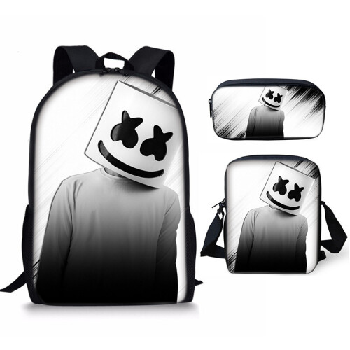 (7 styles, 17-inch backpack) American DJ Marshmello marshmallow ...