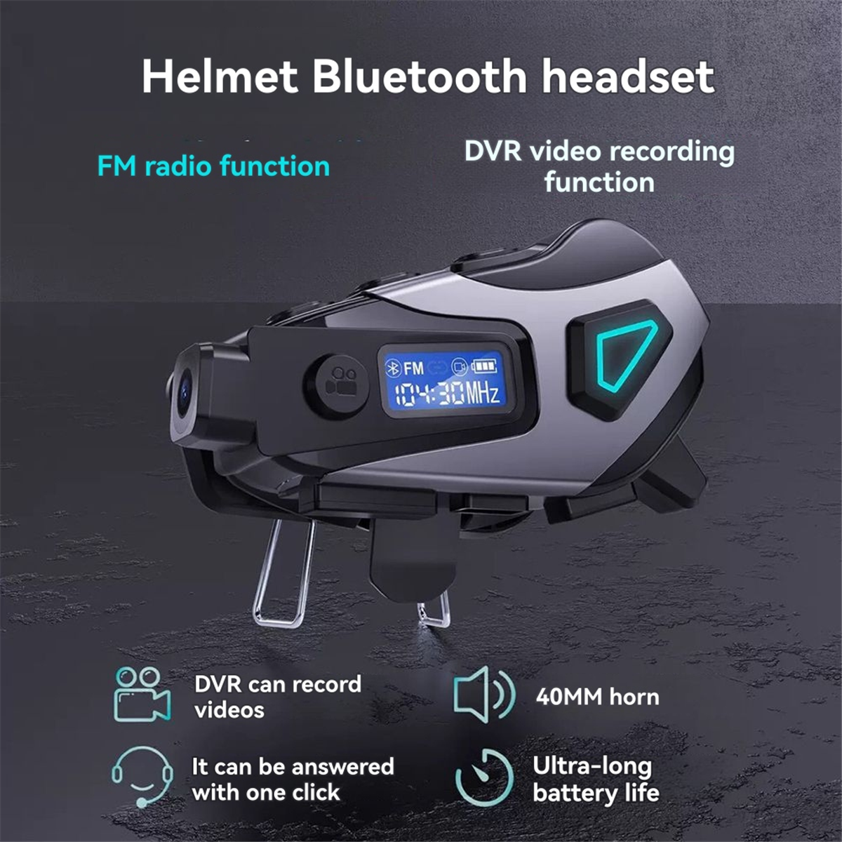 K10 Motorcycle Helmet Intercom Headset Bluetooth 5.4 FM Interphone on OnBuy