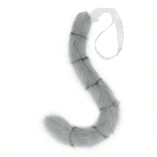 (Gray-Tail) Plush orange cat tabby cat ears headband cat tail set cute ...