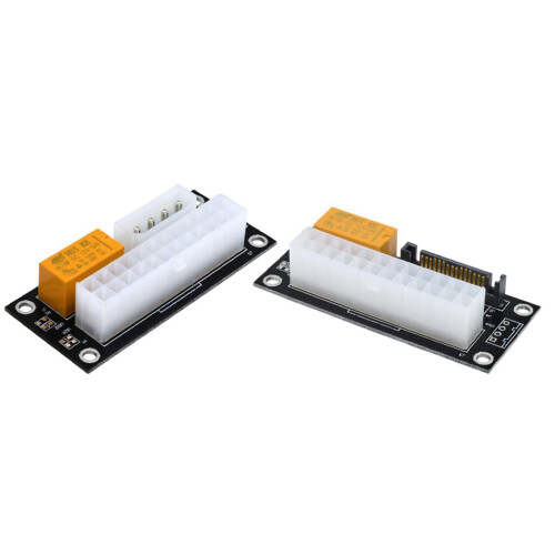 Dual PSU Power Supply Sync Adapter Add2Psu ATX 24Pin to 15Pin SATA on OnBuy