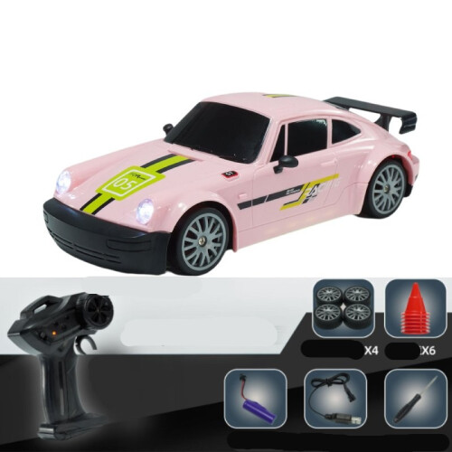 (Pink) Mini Car Rc Four Wheel High Speed Drive Drift Cars Model ...