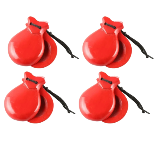 4 castañuelas españolas tradicionales de flamenco para principiantes (D ...