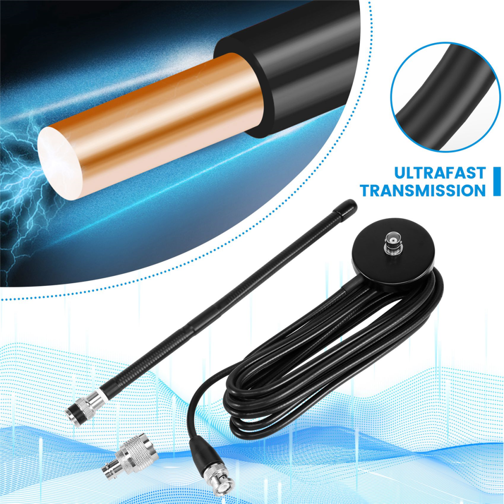 Antena aérea CB de 27 MHz con base magnética de látigo suave y conector BNC PL259 on OnBuy