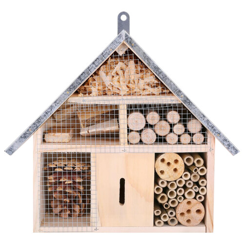 Bug Hotel, weatherproof wooden bee box, hanging Bug House, decorative ...