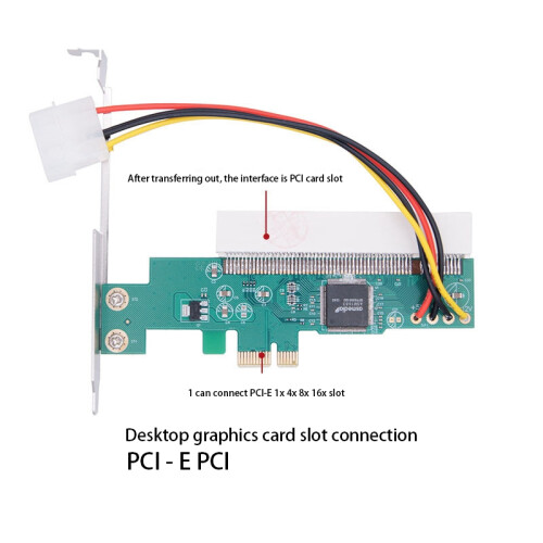 PCI-E TO PCI Riser Card, 2.5Gbp Pci-E Interface to Pci Card Slot Card ...