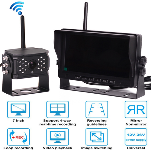 7 Inch Wireless RV Backup Camera System, IPS Display and 1 Rear View C ...