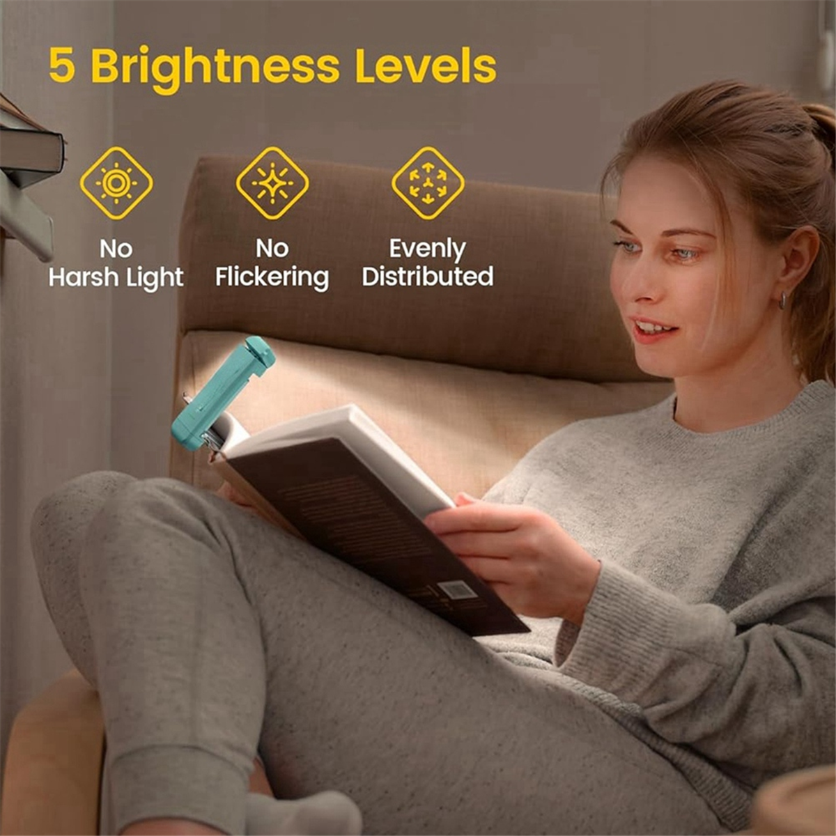 Mini lampe de lecture rechargeable à LED, idéale pour la lecture, le ...