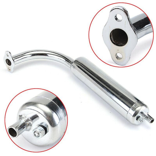 Chrome Muffler Exhaust Pipe 2-Stroke Motorized Bicycle Bike 49cc 60cc ...