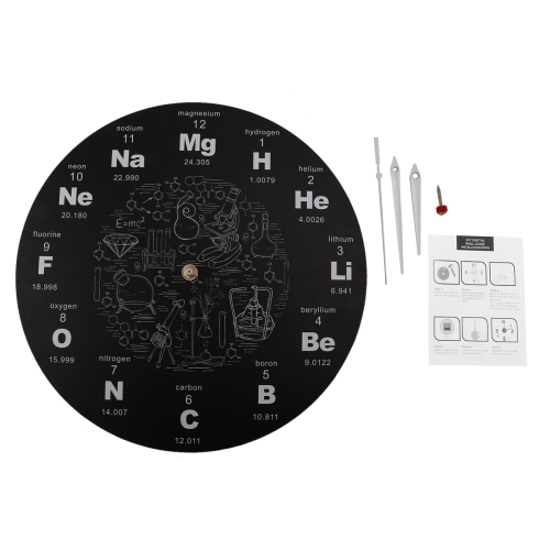 3X Periodic Table of Elements Wall Art Chemical Symbols Clock ...