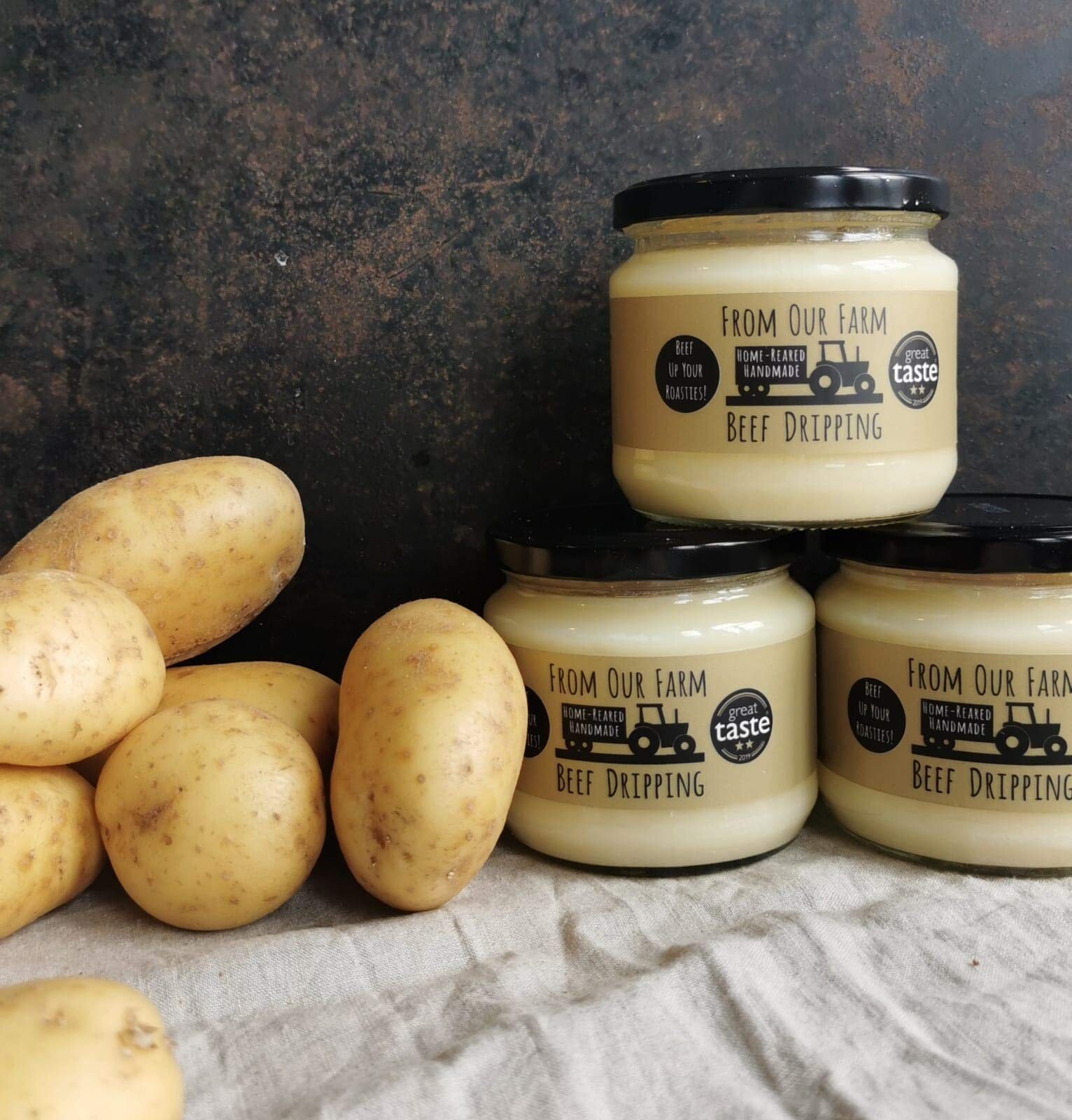 From Our Farm Grass Fed Beef Dripping - 100% British Beef Tallow Case ...