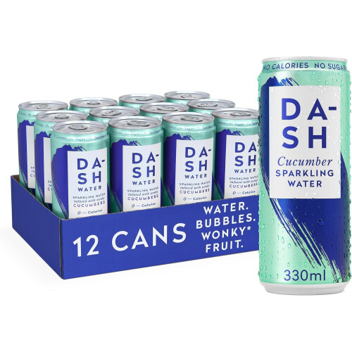 Dash Water Cucumber - 12 x Cucumber Flavoured Sparkling Spring Water ...