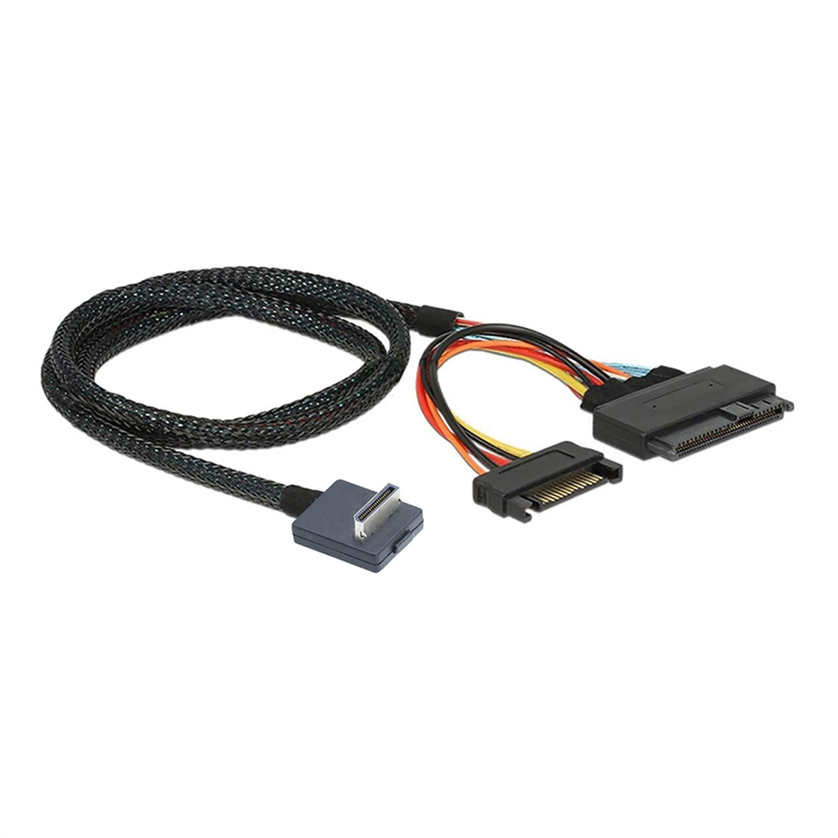 SSD NVMe PCIE Oculink SFF-8611 4I 90 degrés vers U.2 SAS SFF 8639 + 15 broches on OnBuy