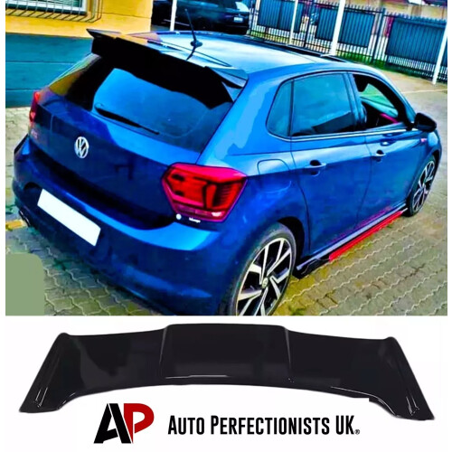 VW Polo MK6 AW GTI R Batman Style Black Roof Spoiler Boot Wing Kit on OnBuy