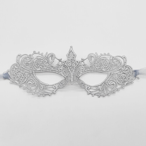 (Double yarn with colored silver-thick small pointed) Double gauze lace ...