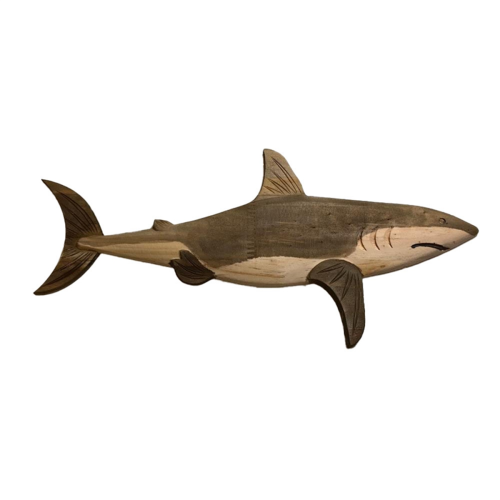 Houten zeevis decoratie beeldje walvis beeldje sculptuur on OnBuy