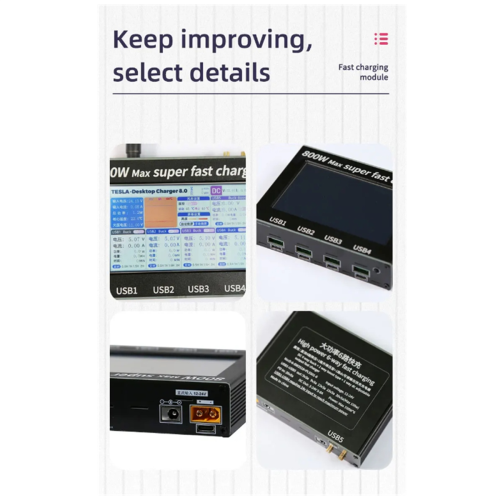 800 W, 4,3 Zoll Bildschirm, einstellbarer Fünf-Wege-Ausgang on OnBuy