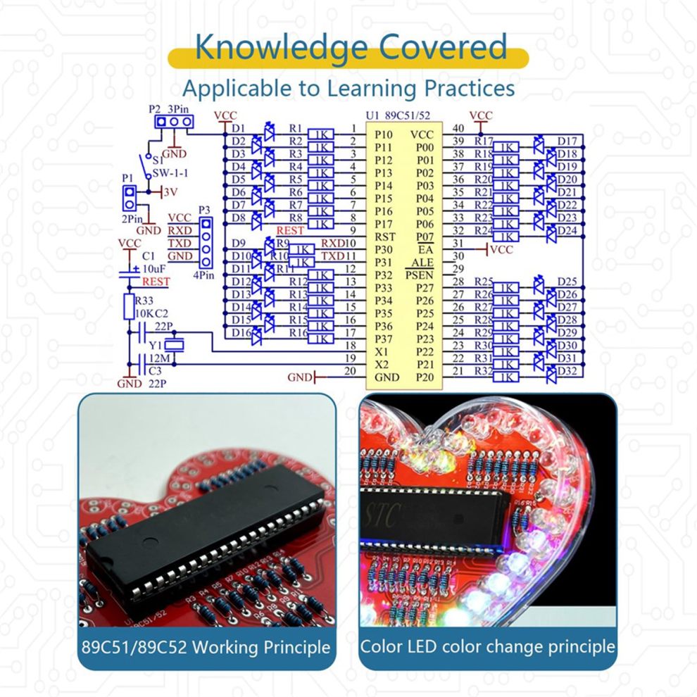 Soldering Practice Kit, Heart Shaped LED Light Pro on OnBuy