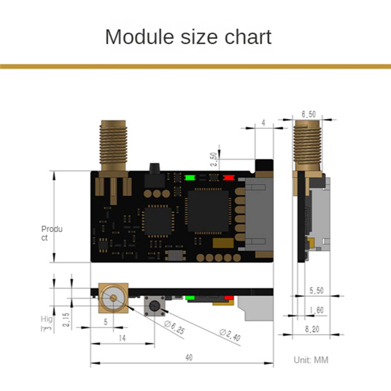 Module sans fil Lora SX1278 433M UART Serial Trans on OnBuy