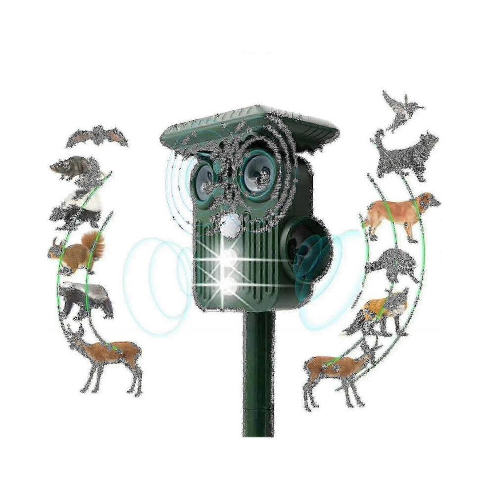 Ultrasonic Solar Deer Repeller - 5 Adjustable Modes - Get Rid Of Deer ...