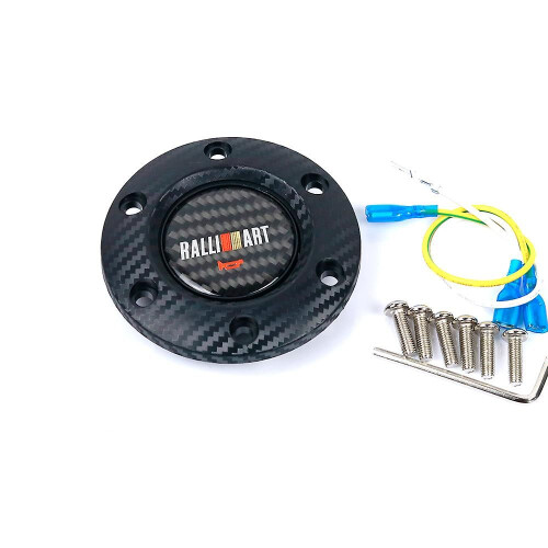 RECARO RALLIART Carbon Fiber Racing Car Sport Steering Wheel Horn ...