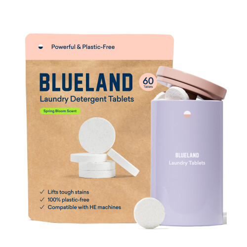 BLUELAND Laundry Detergent Tablets Starter Set 60 Count with Tin Spring ...