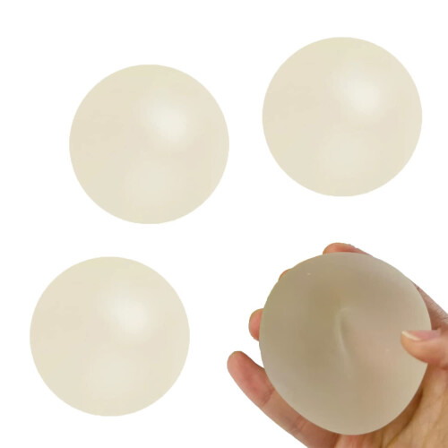 3Pcs White Sugar Ball 2.4 Slow Rise Squishy Stress Relief Balls Clear ...