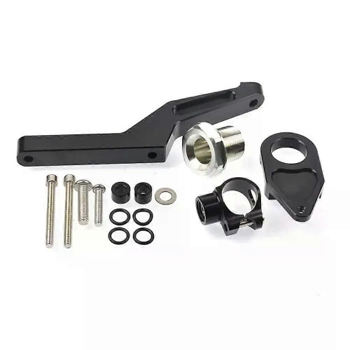 (Gray Black)con Motorcycle Steering Damper Stabilizer & Bracket Mount ...