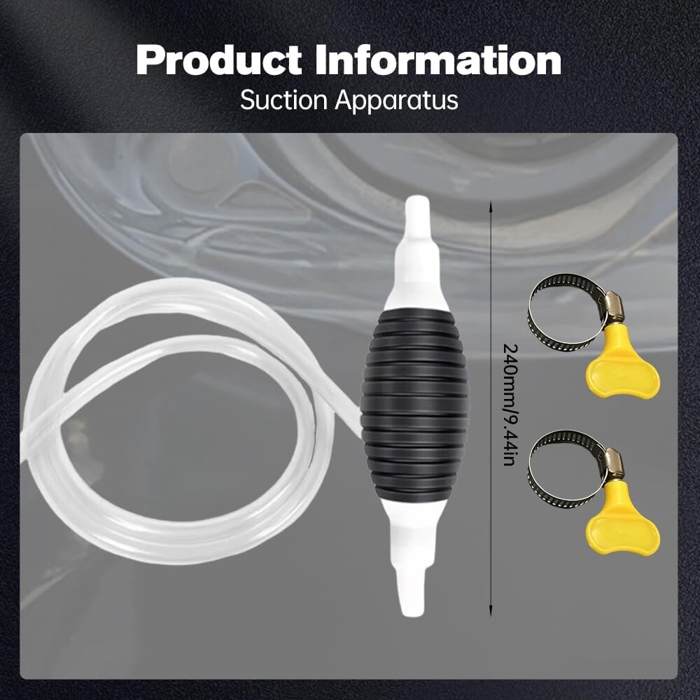 (1.5 M) Multifunctional Liquid Sucker,Siphon Hand Pump, Gasoline Siphon Pump, Portable Gas ...