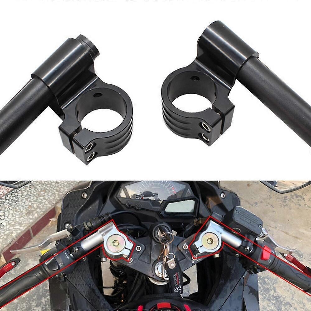 (Riser silver 39mm)Aluminum Motorcycle Riser Rised CNC Handlebar Clip ...