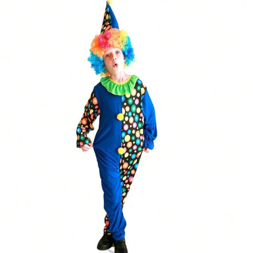 (Blue Clown, 150cm) Clown Costume Performance Set Masquerade Event ...