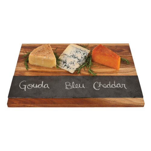 Conjunto de madeira rstica de fazenda com tbua de queijo de ardsia e ...