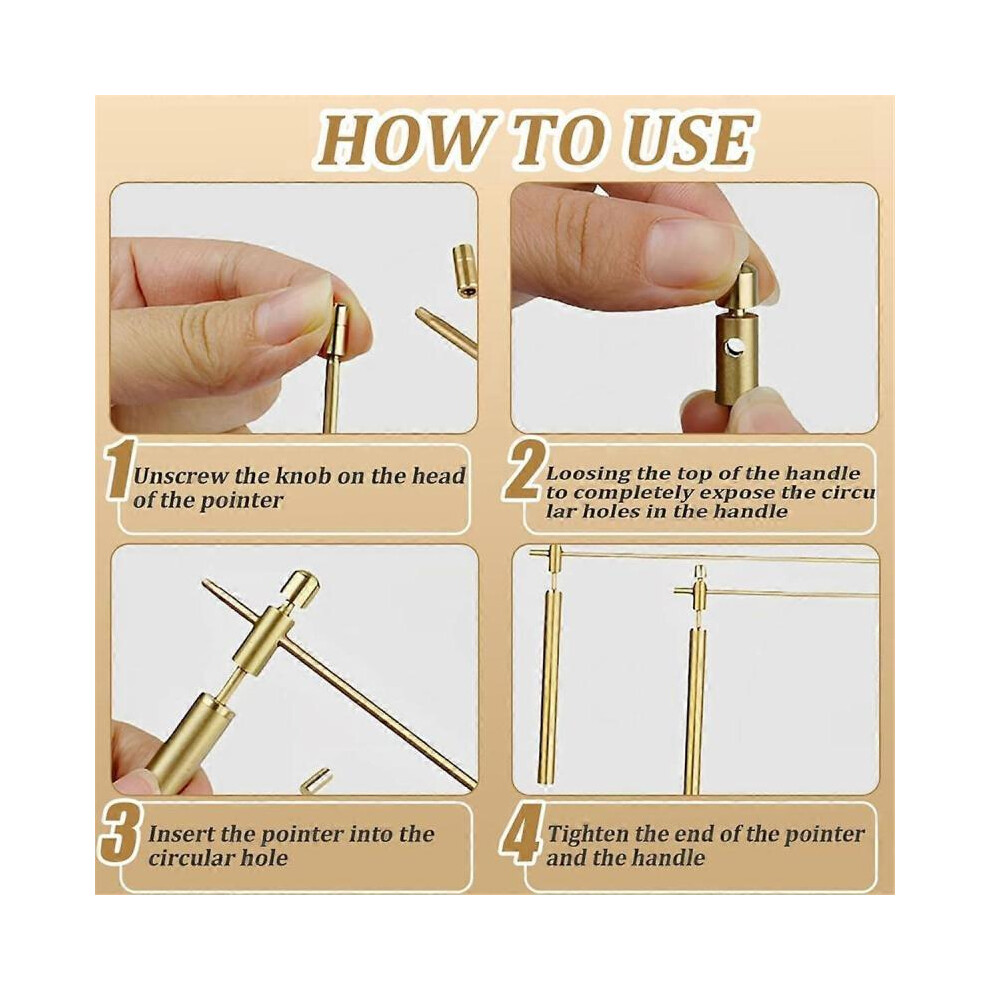 Dowsing Rods Copper 1 Pair Smooth Rotation Divining Rods Solid Copper ...