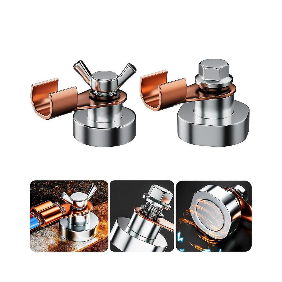 (300A) Easy Attach 300A 500A Magnetic Welding Grounding Clamp Tool With ...