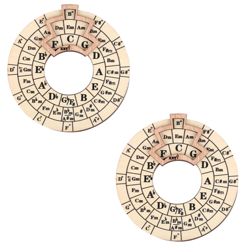 Wooden Melody Tool, Round Circle of Fifths Wheel Melody Chord Tool on OnBuy