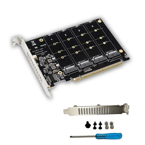 PCIEX16 NVME PCB PH44 NVME 4-Disk PCIE Signal Split Array Karte on OnBuy