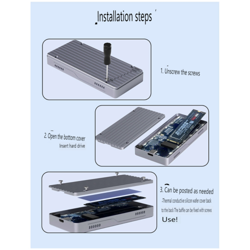 Smart Display M.2 Solid State Mobile Hard Drive Box 10GB on OnBuy