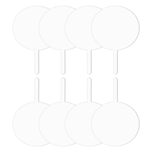 Acrylic Cake Topper Round Cupcake Topper Blank Cake Topper Stick,DIY ...
