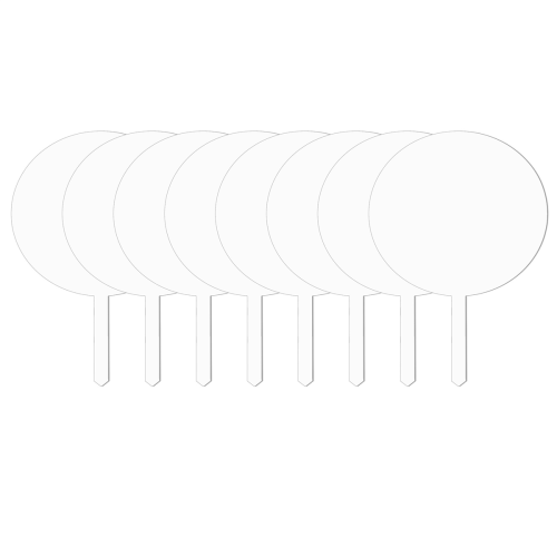 Acrylic Cake Topper Round Cupcake Topper Blank Cake Topper Stick,DIY ...