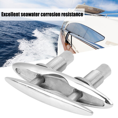 Marine Grade 316 Stainless Steel 6" Dock Cleat with Double Deck Push ...