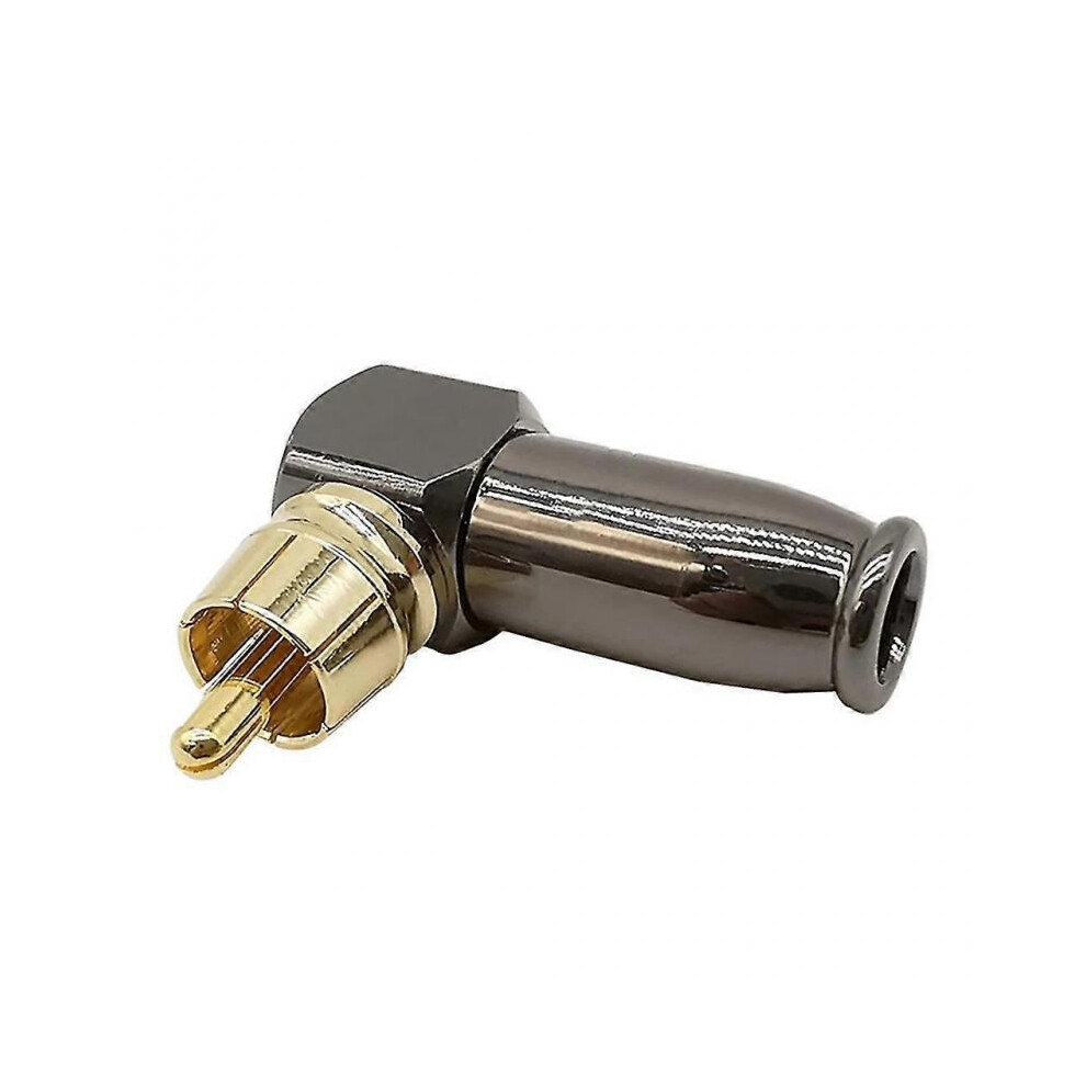 L-shaped Rca Male Plug Connector for Audio Video Right Angle Rca ...