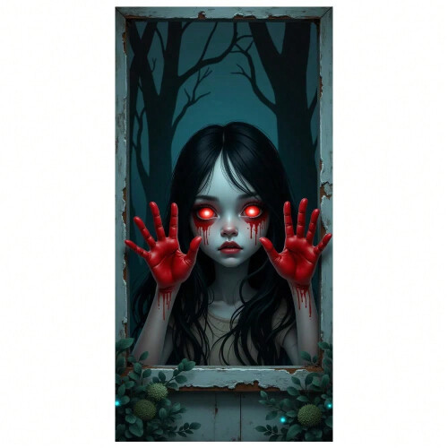 (7A-180X90cm) Spooky Banner Pumpkin Design Halloween Decoration ...