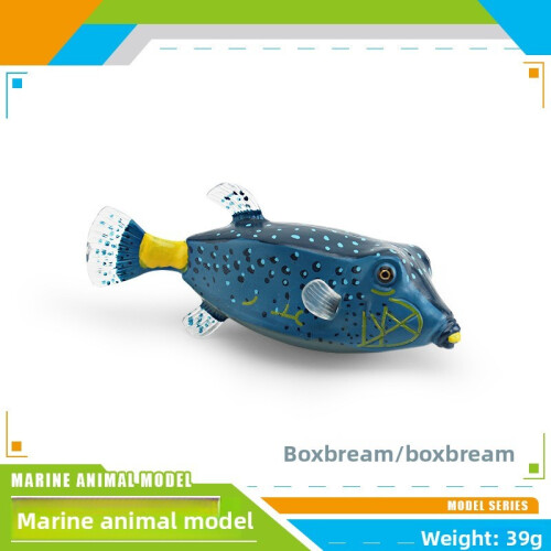 (Box Fish ) Fish Pvc Flying Realistic Marine Animal Figures Model For ...