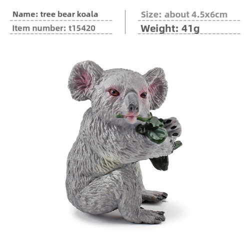 (Tree Bear Koala ) Realistic Animal Koala Figurines Pvc Static Models ...
